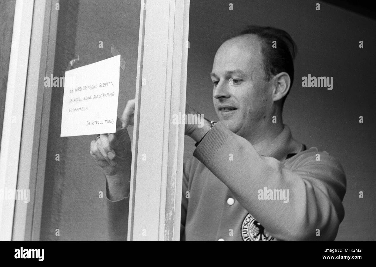 Soccer World Cup 1966 - A sign warns fans for collecting autographs ...
