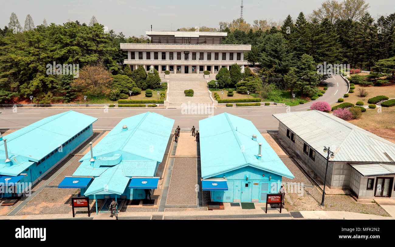MDL at the Panmunjom, Apr 26, 2018 : General view of the truce village ...