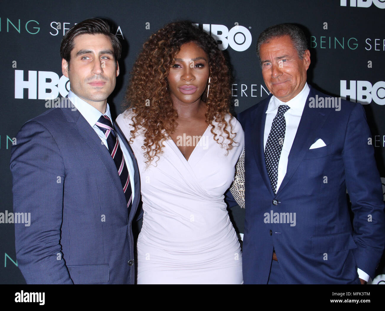 NEW YORK, NY April 25, 2018:Peter Nelson, Serena Williams, Richard ...