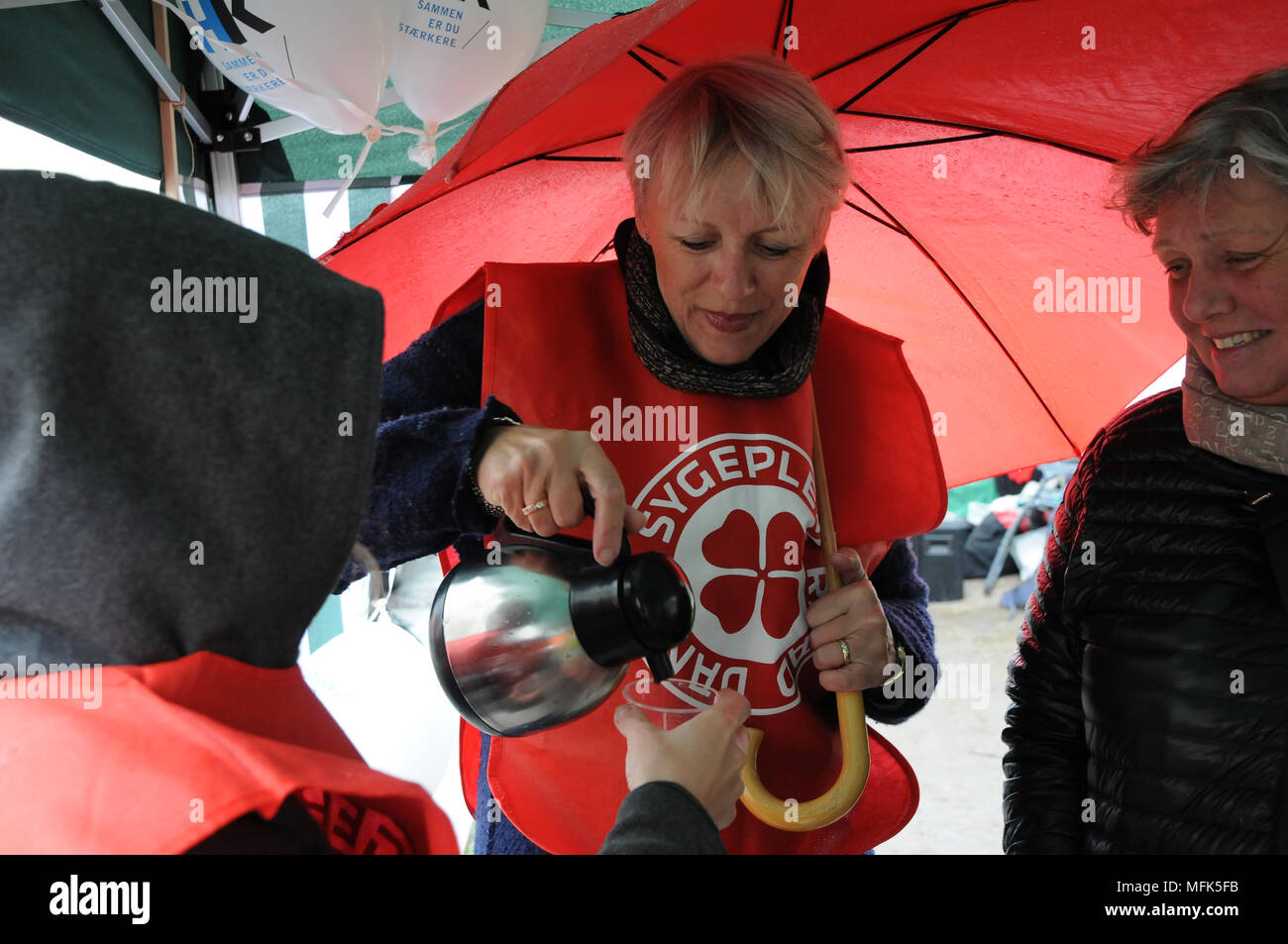 Copenhagen, Denmark. 26th Apr, 2018. Danish nurses are part of Danish ...