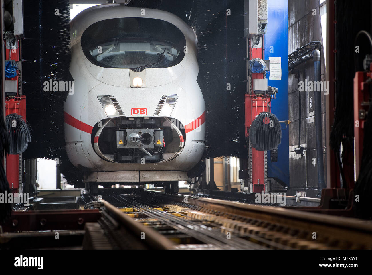 Train washing hi-res stock photography and images - Alamy