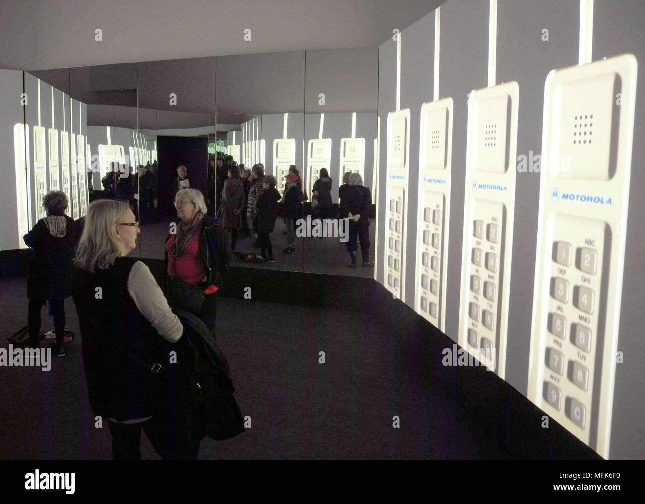 25 April 2018, US, New York: Visitors at the exhibition 'New Era' in ...