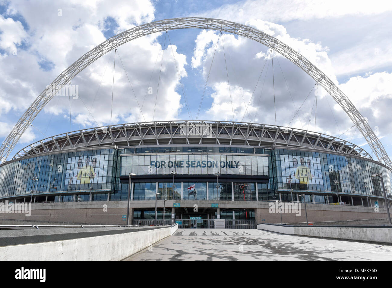 London, UK. 26 April 2018. A general view of the exterior of Wembley ...