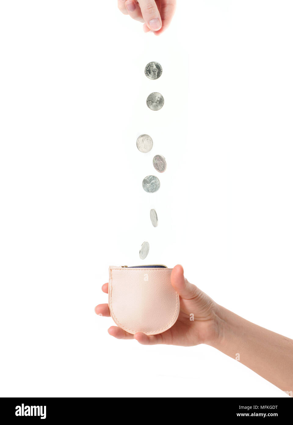 Hand Putting Coin In Purse High Resolution Stock Photography and Images ...