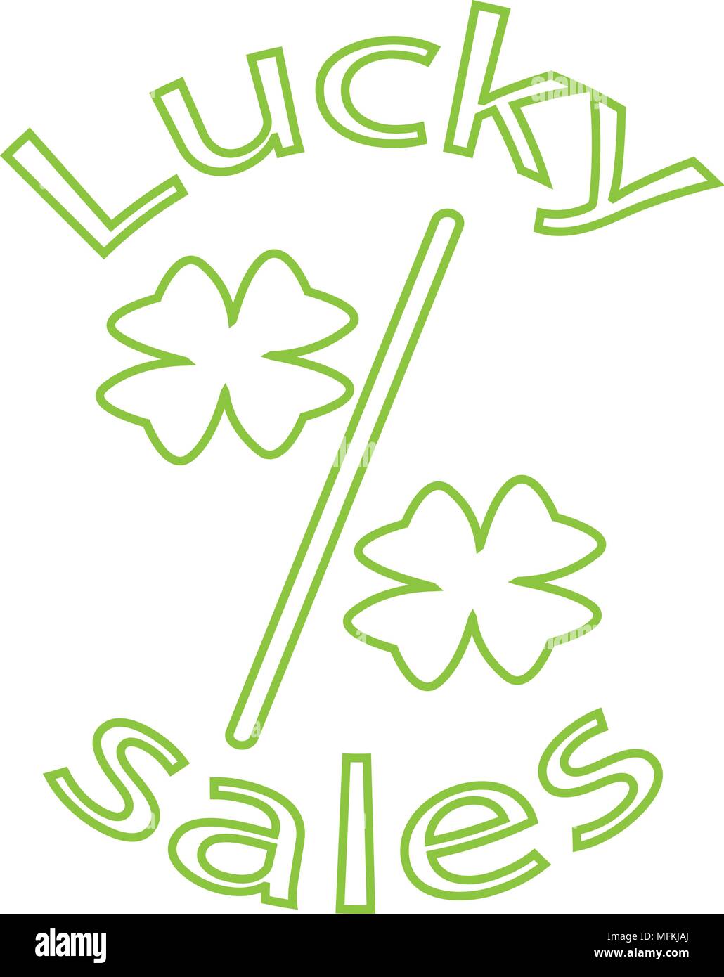 Clover leaf lucky sales discount banner isolated Stock Vector Image ...
