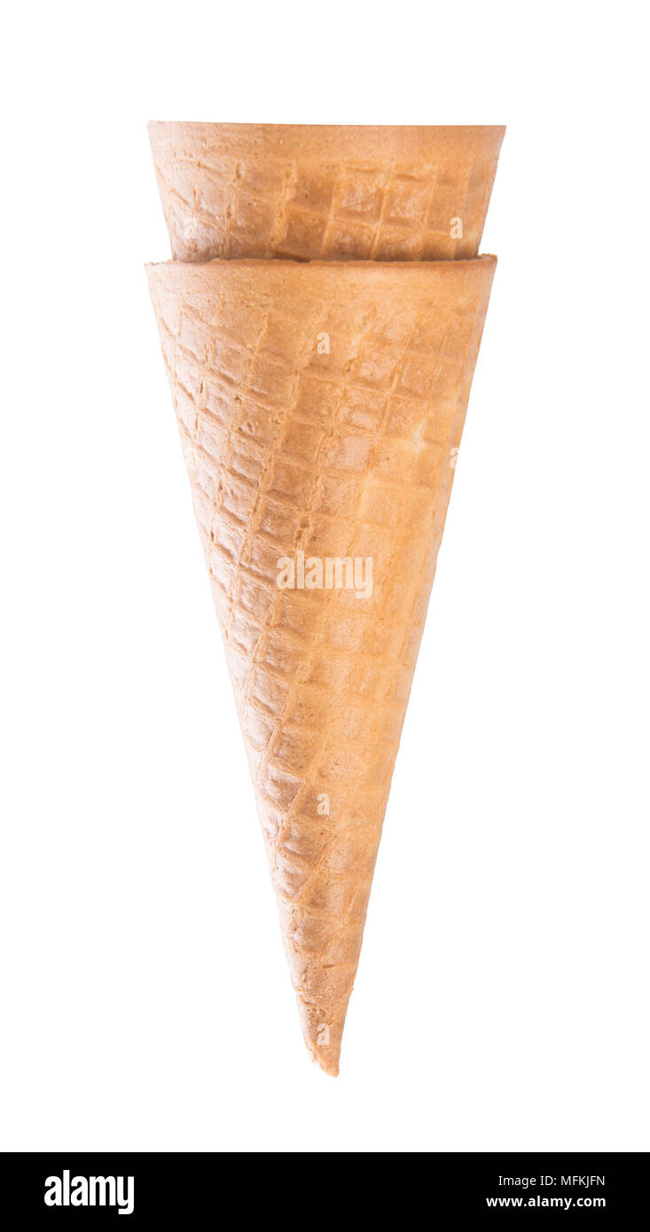 ice cream cornet on a background. Empty ice cream cornet on a ...