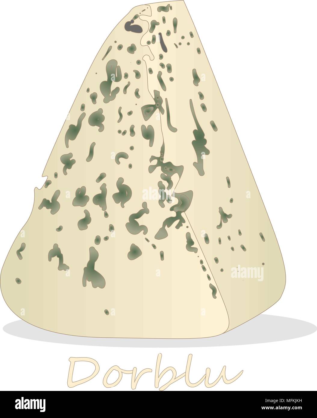 Blue cheese collection - dorblu illustration isolated Stock Vector ...