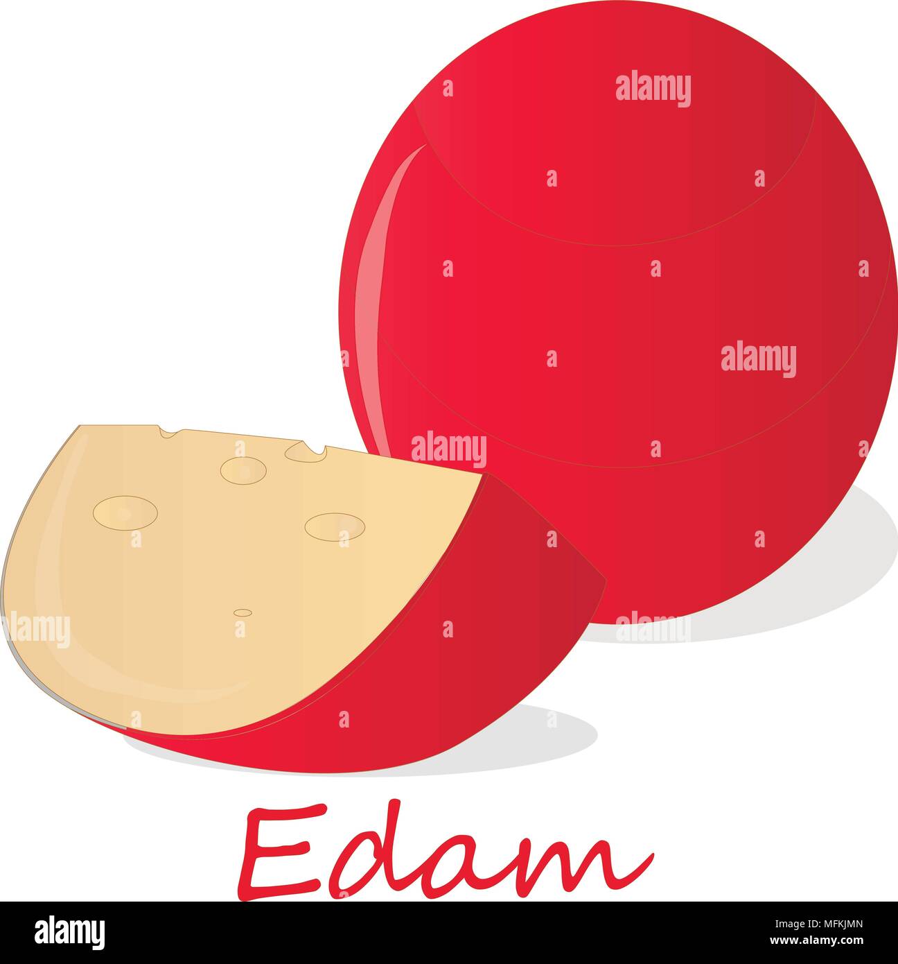 Edam cheese food collection illustration Stock Vector Image & Art - Alamy