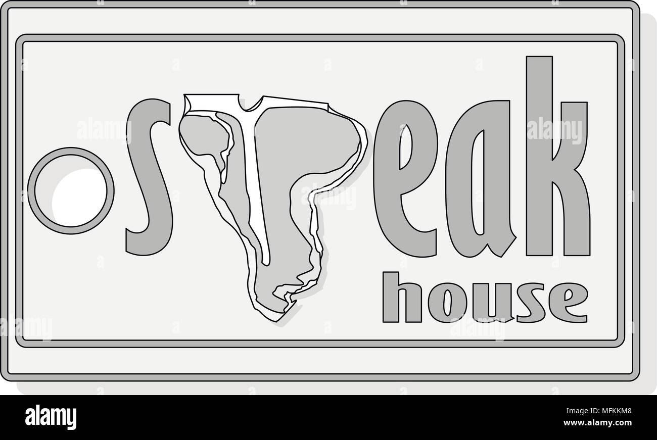 Steak House or Meat Store Labels, Emblems, Logo Templates. Signs Set ...
