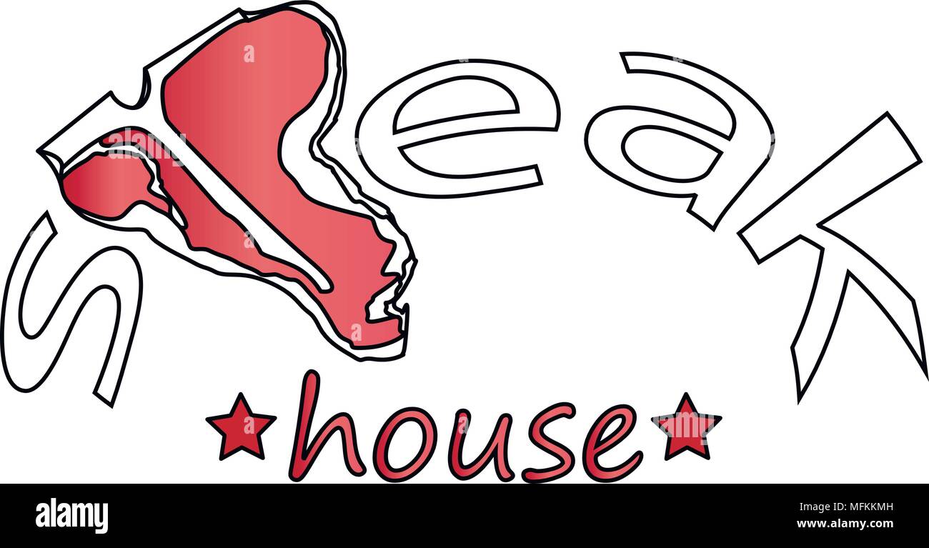 Steak House or Meat Store Labels, Emblems, Logo Templates. Signs Set ...
