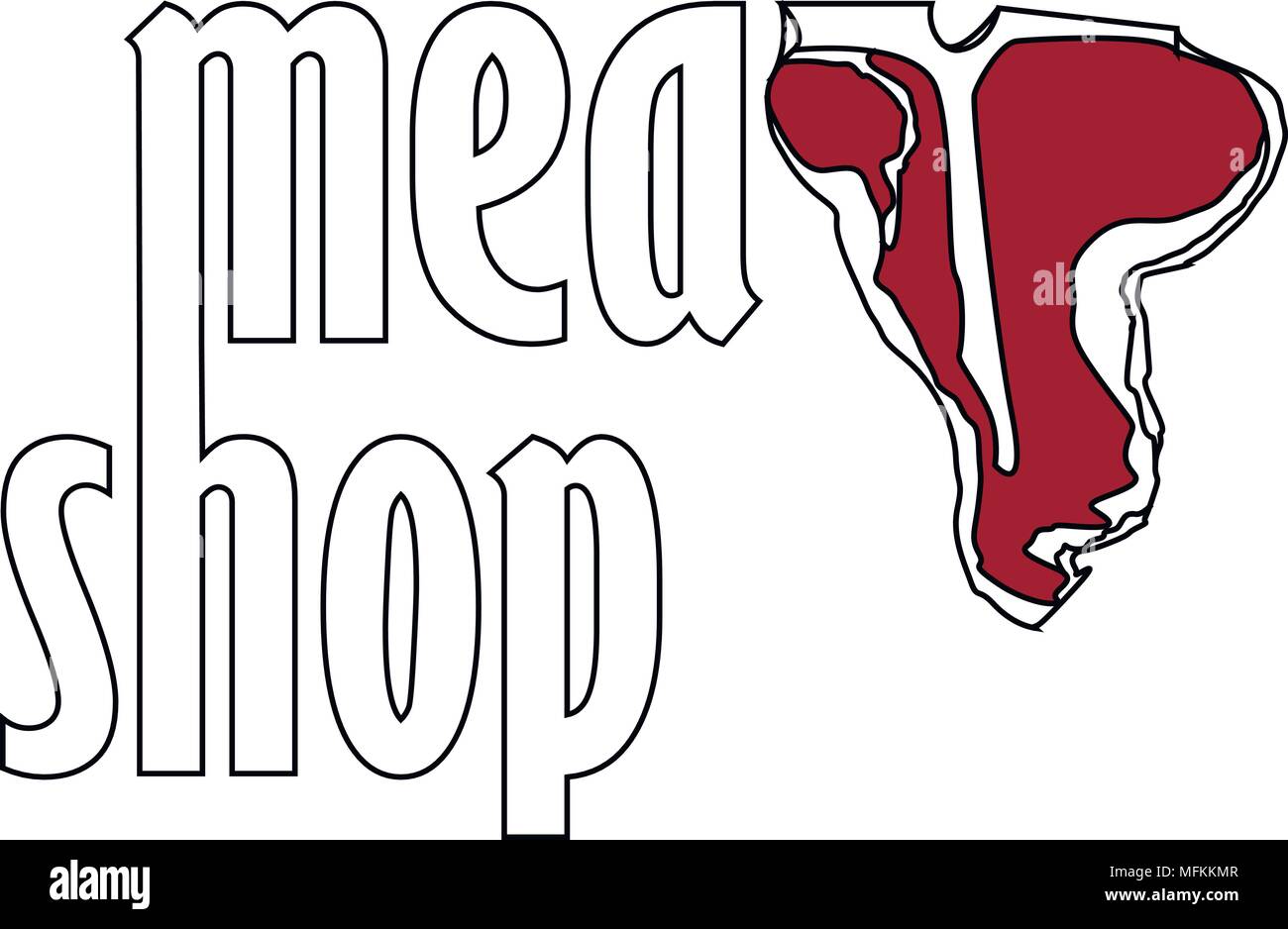 Steak House or Meat Store Labels, Emblems, Logo Templates. Signs Set ...
