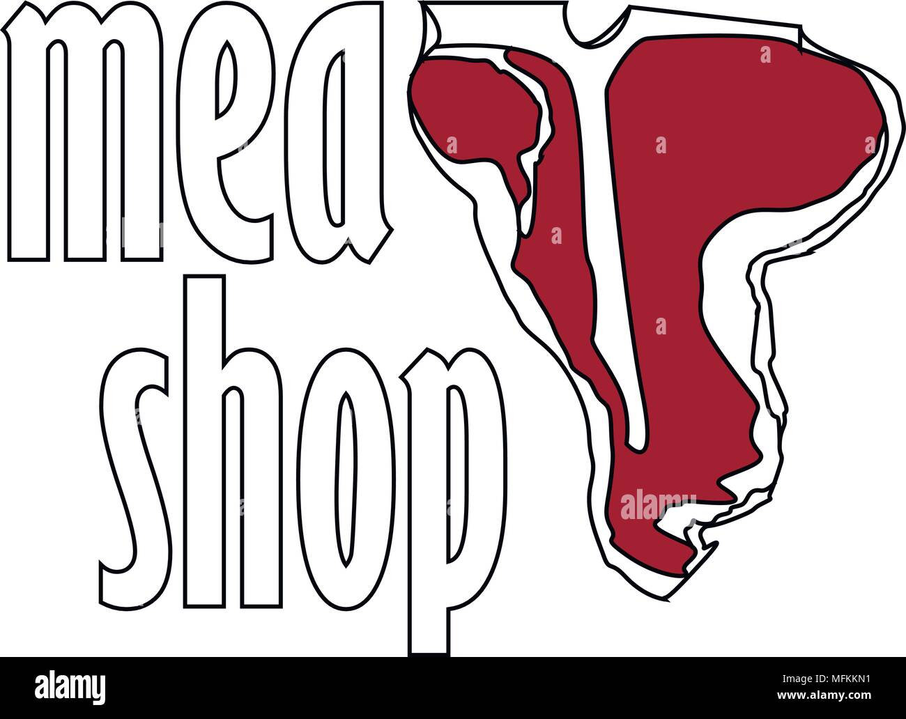 Steak House or Meat Store Labels, Emblems, Logo Templates. Signs Set ...