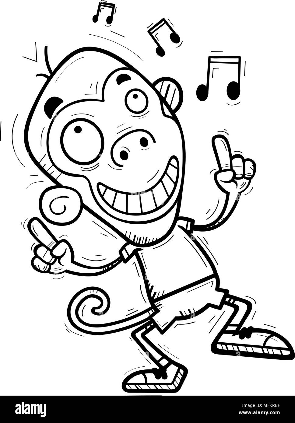 A cartoon illustration of a monkey dancing Stock Vector Image & Art - Alamy