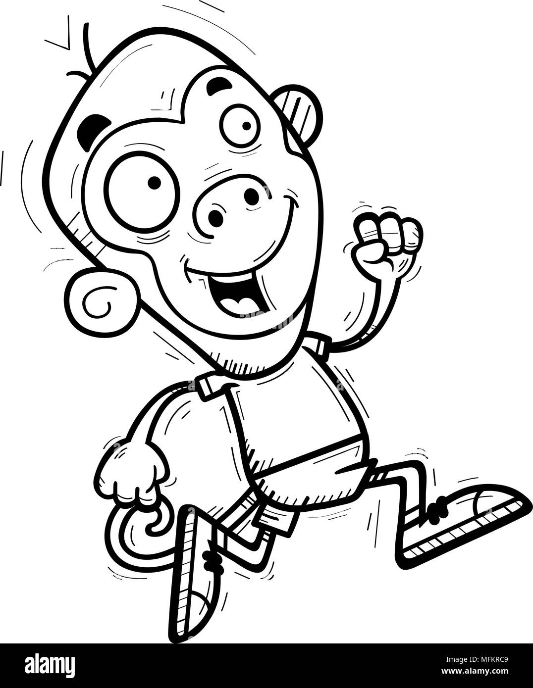 A cartoon illustration of a monkey running Stock Vector Image & Art - Alamy