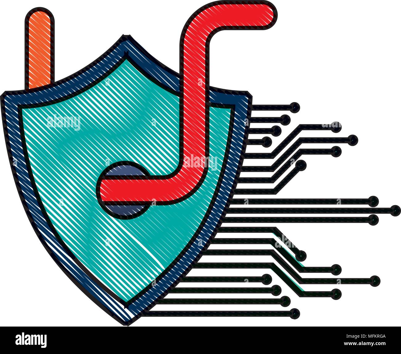 cyber security shield protection worm virus circuit technology hacking ...