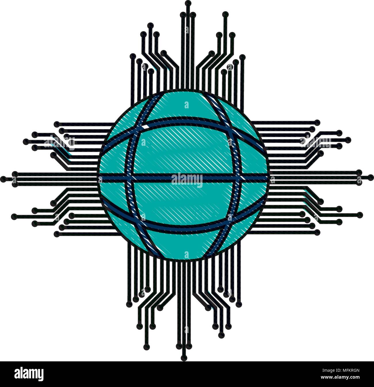 cyber security global connection technology Stock Vector Image & Art ...