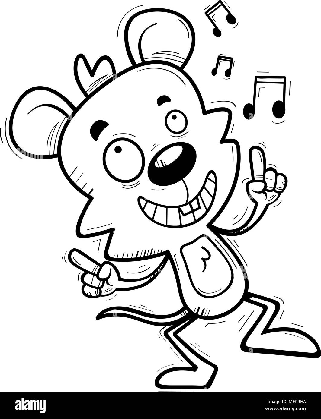 A cartoon illustration of a male mouse dancing Stock Vector Image & Art ...