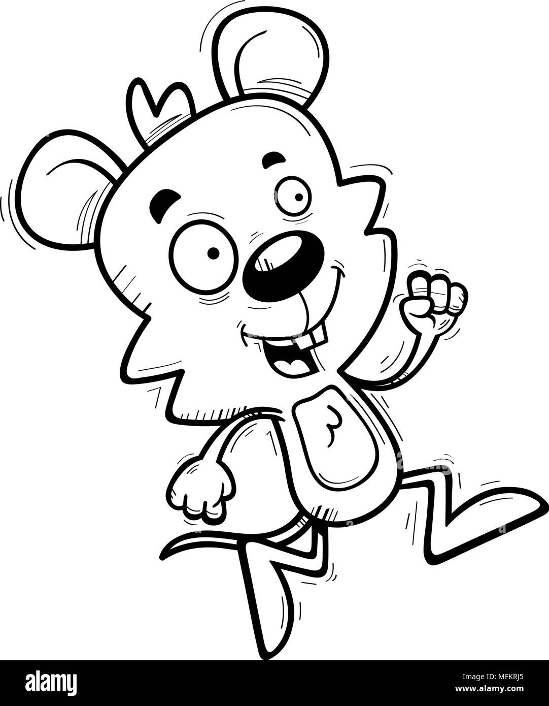 A cartoon illustration of a male mouse running Stock Vector Image & Art ...