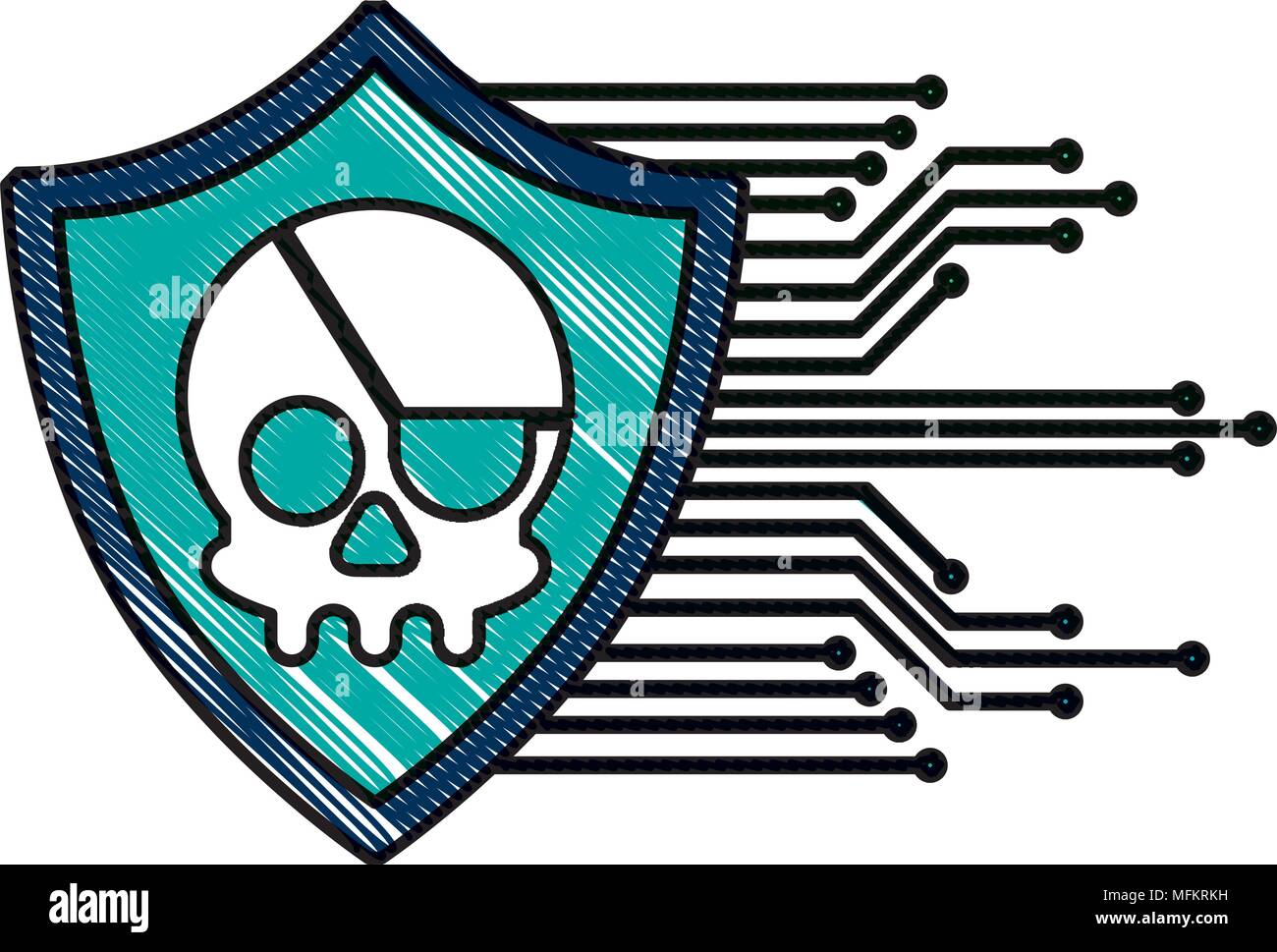 Skull shield Stock Vector Images - Alamy