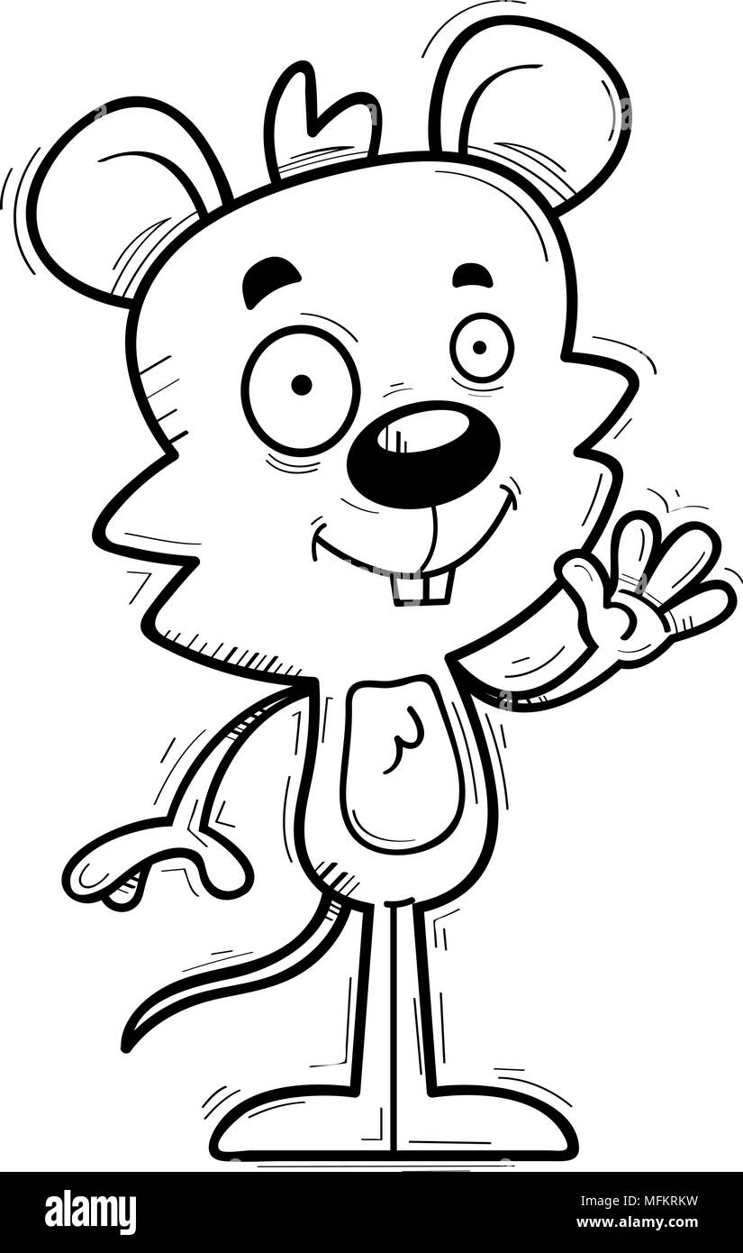 A cartoon illustration of a male mouse waving Stock Vector Image & Art ...