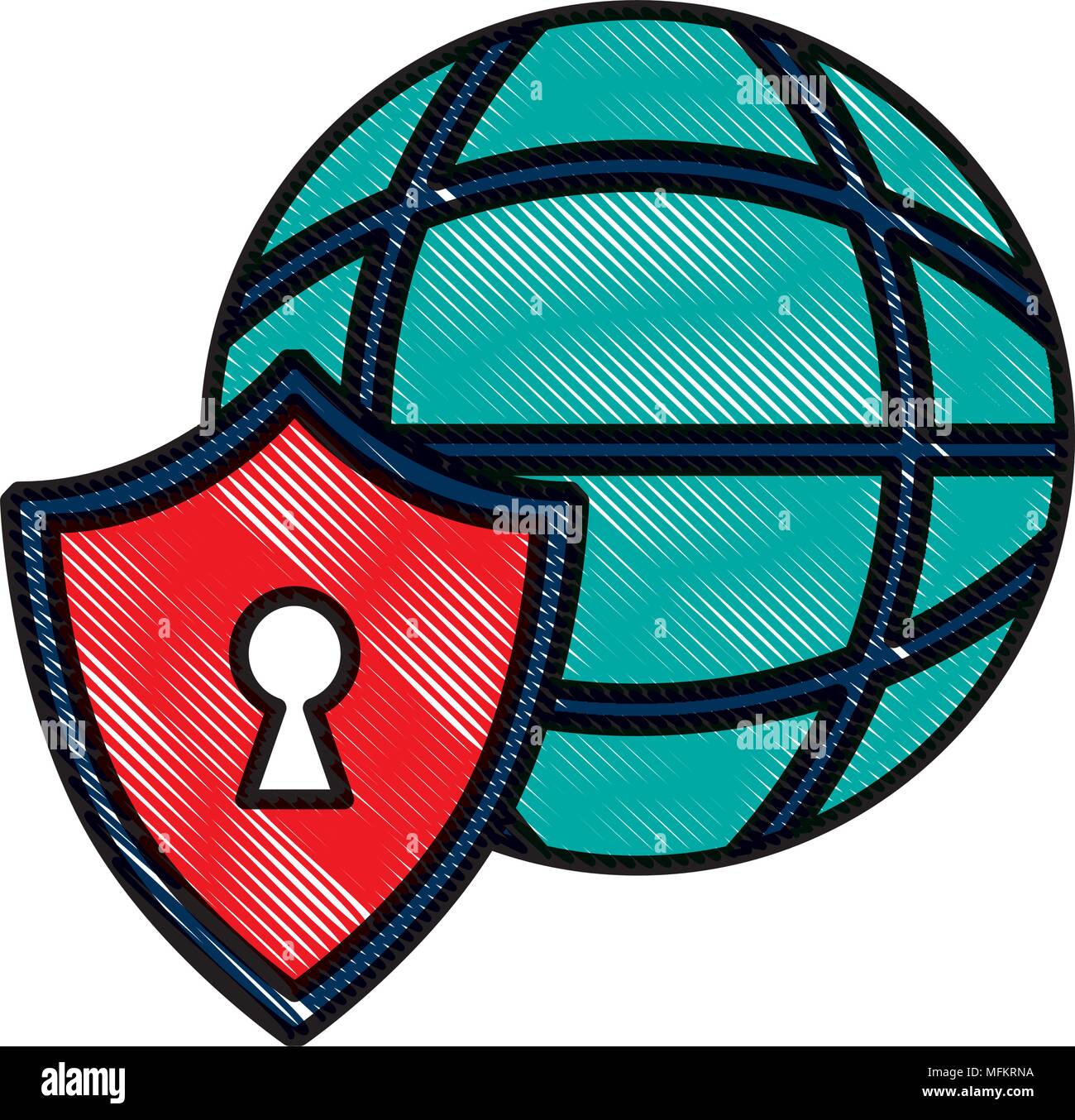 cyber security global connection technology Stock Vector Image & Art ...