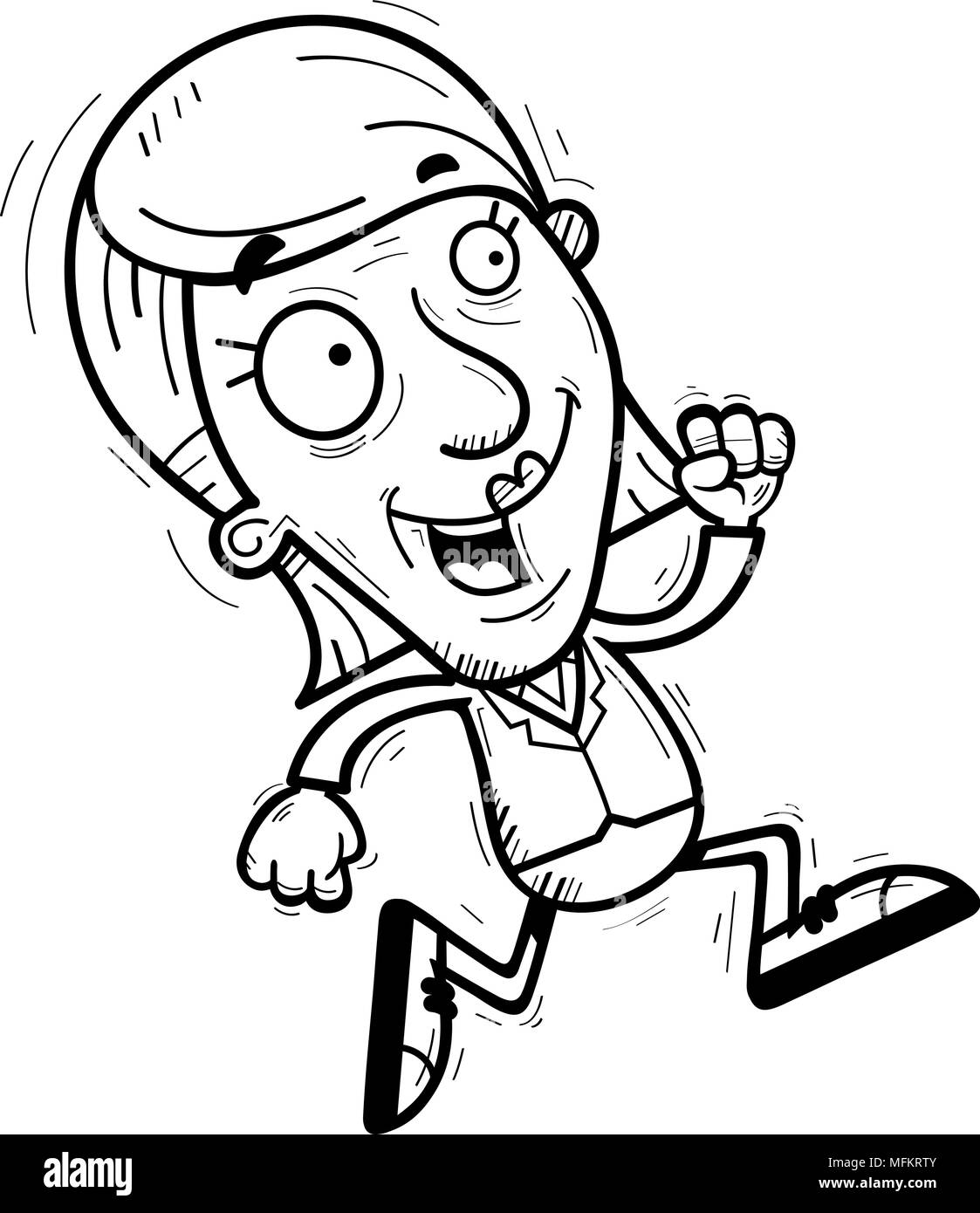 Cartoon grandma running Cut Out Stock Images & Pictures - Alamy