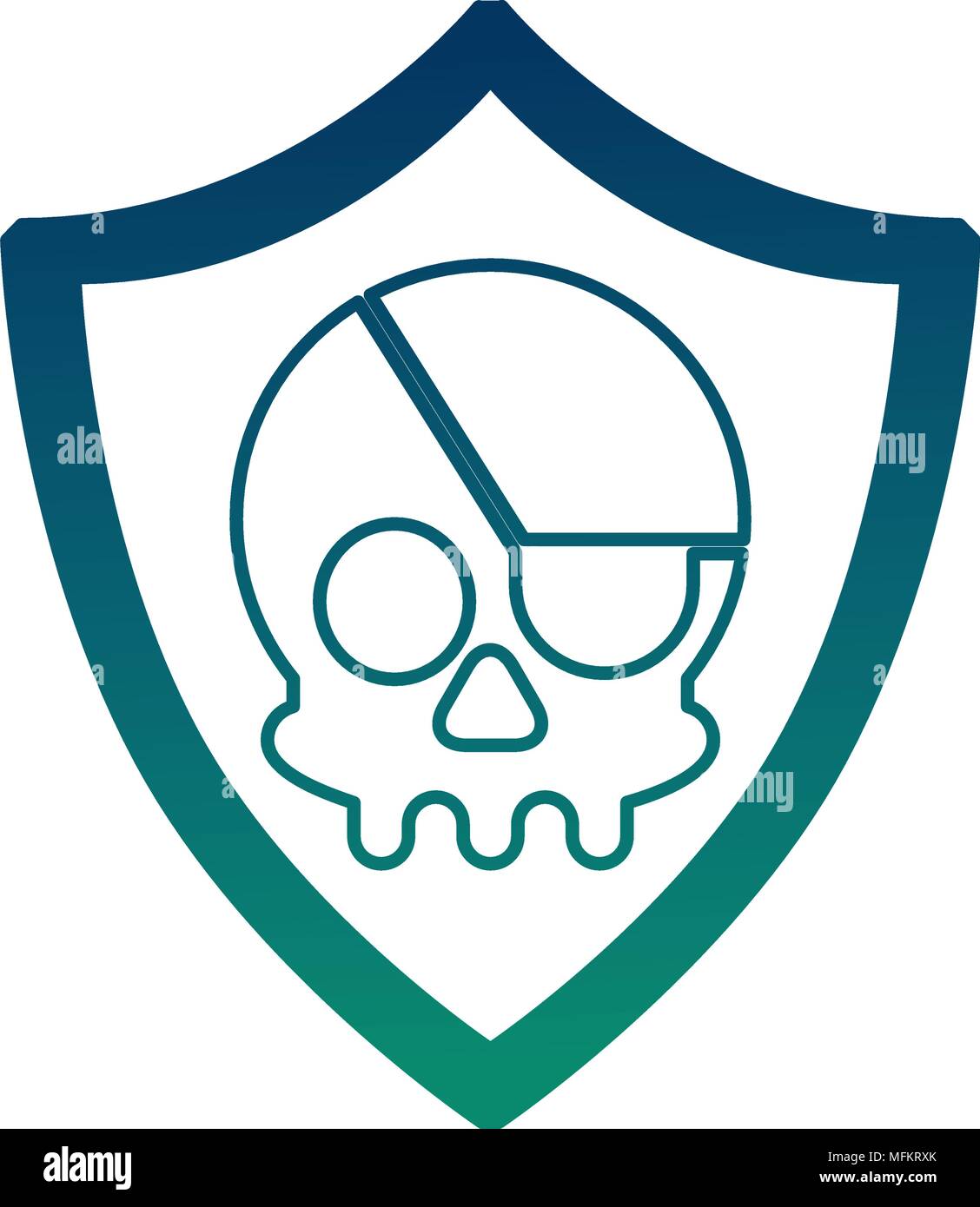 Shield protection skull crime hi-res stock photography and images - Alamy
