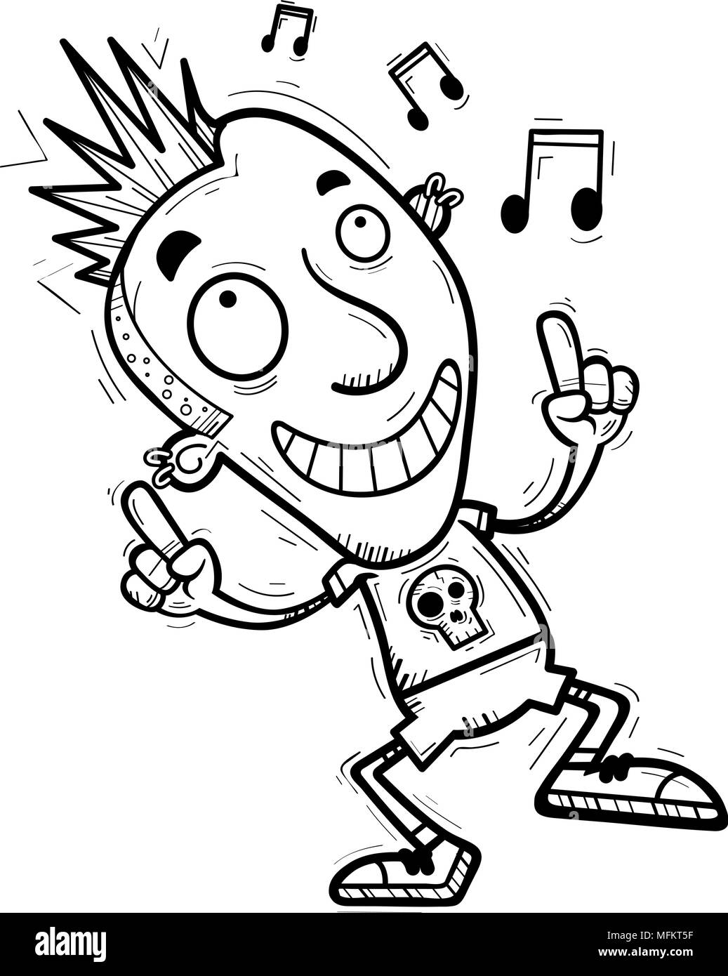 A cartoon illustration of a punk dancing Stock Vector Image & Art - Alamy