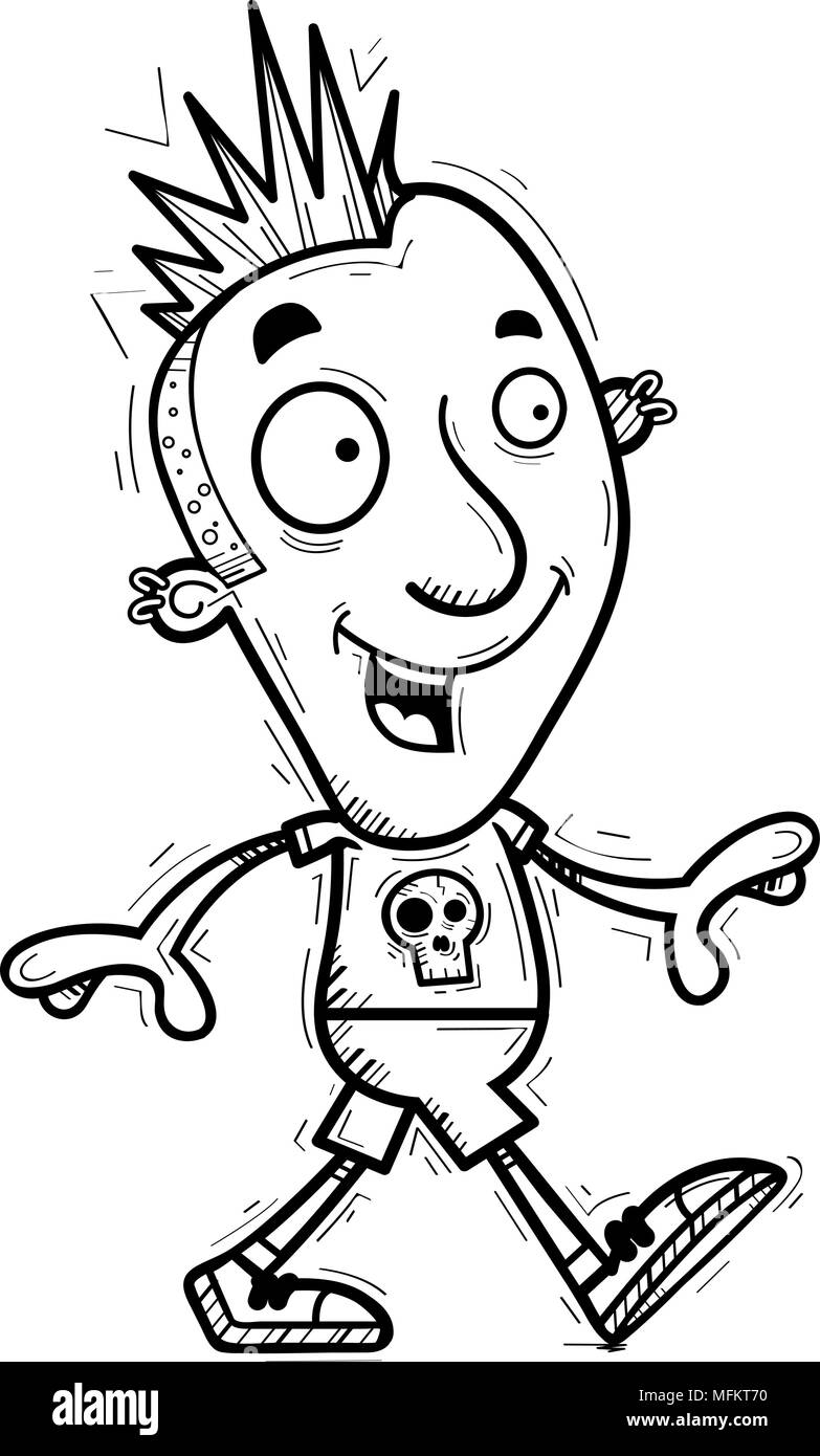 A cartoon illustration of a punk walking Stock Vector Image & Art - Alamy