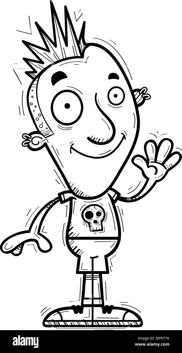 A cartoon illustration of a punk waving Stock Vector Image & Art - Alamy