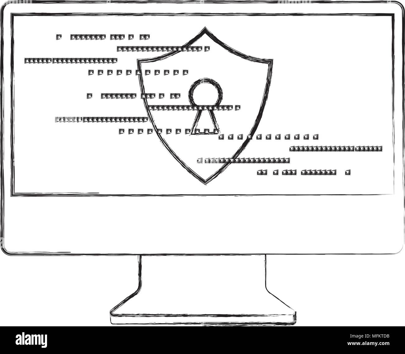 Pixelated screen Stock Vector Images - Alamy