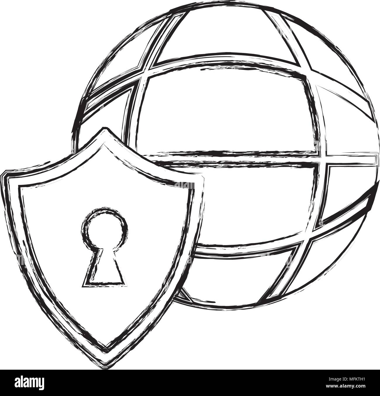 cyber security global connection technology Stock Vector Image & Art ...