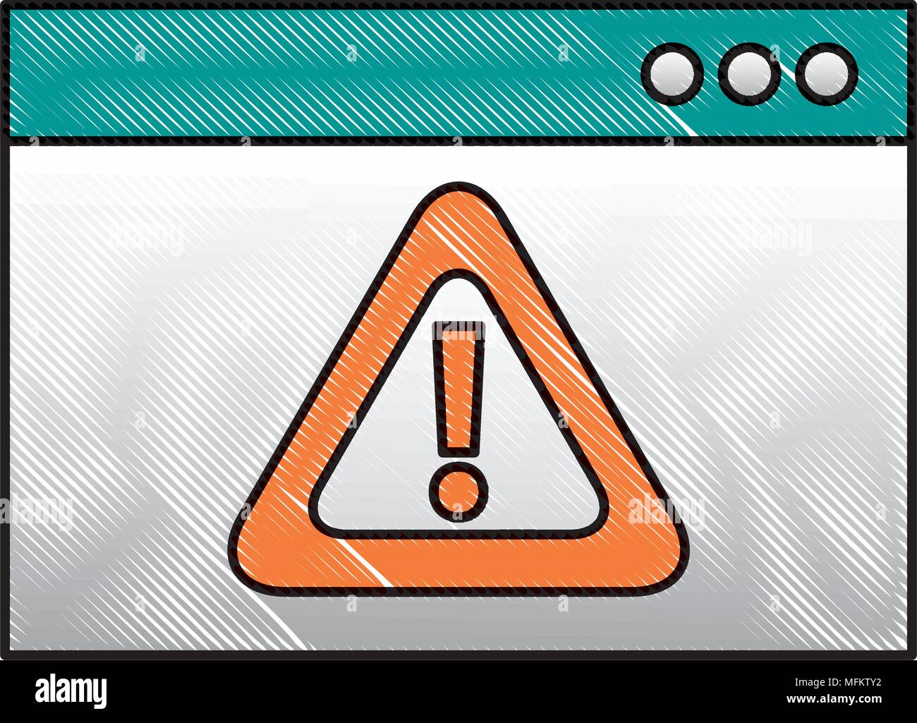 cyber security website warning attack sign Stock Vector Image & Art - Alamy