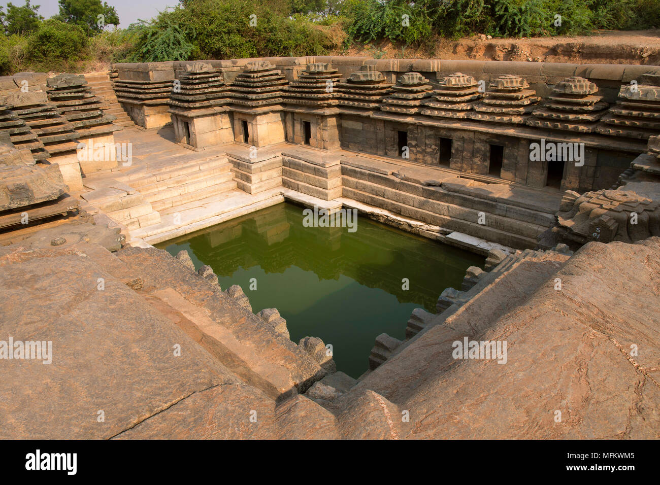DAMBAL, Karnataka State, India. Stepped Well with well decorated steps ...