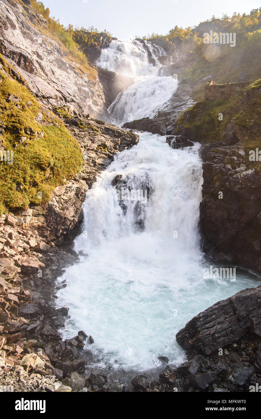 Kjosfossen, incredible waterfall of Norway Stock Photo - Alamy