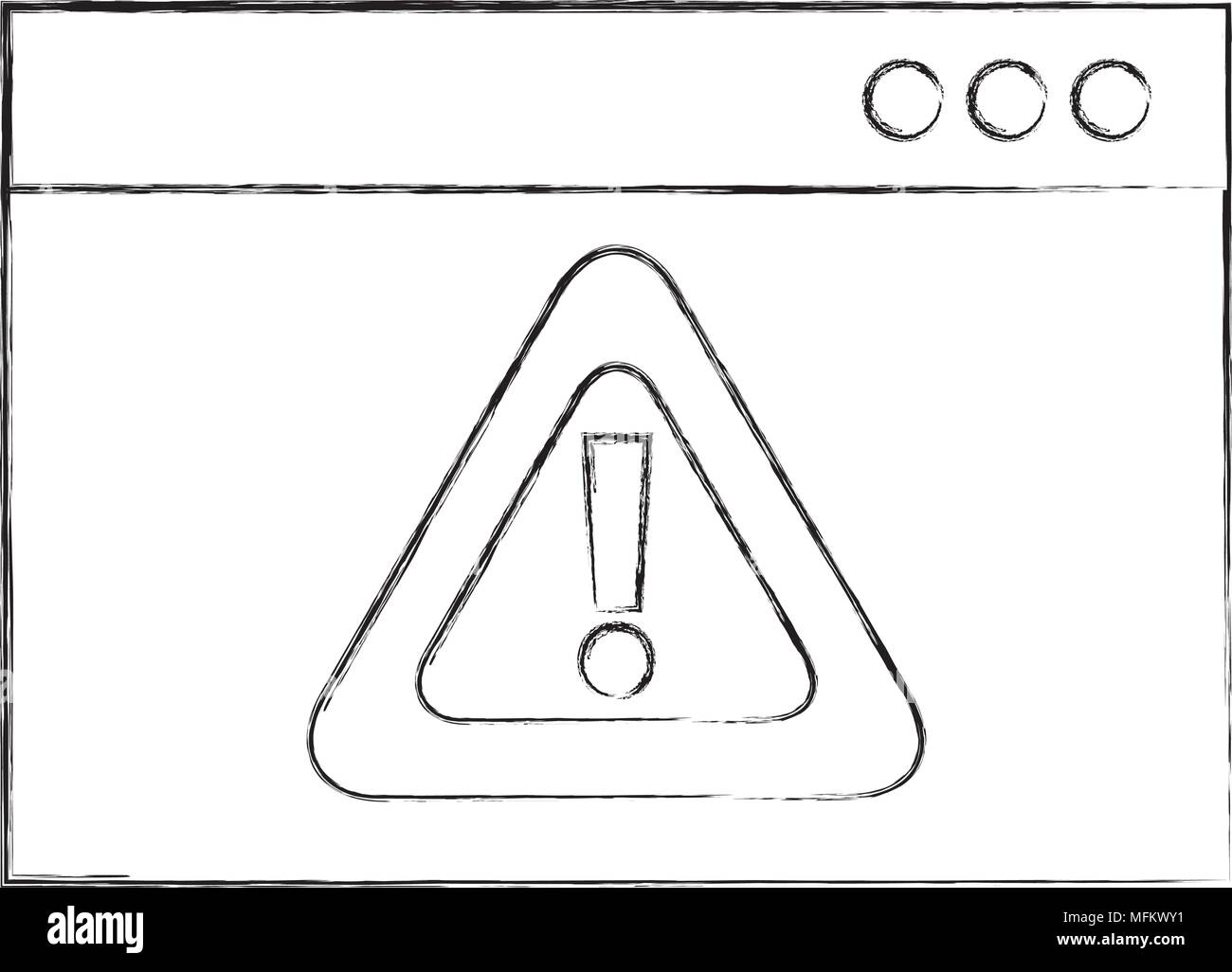 cyber security website warning attack sign Stock Vector Image & Art - Alamy