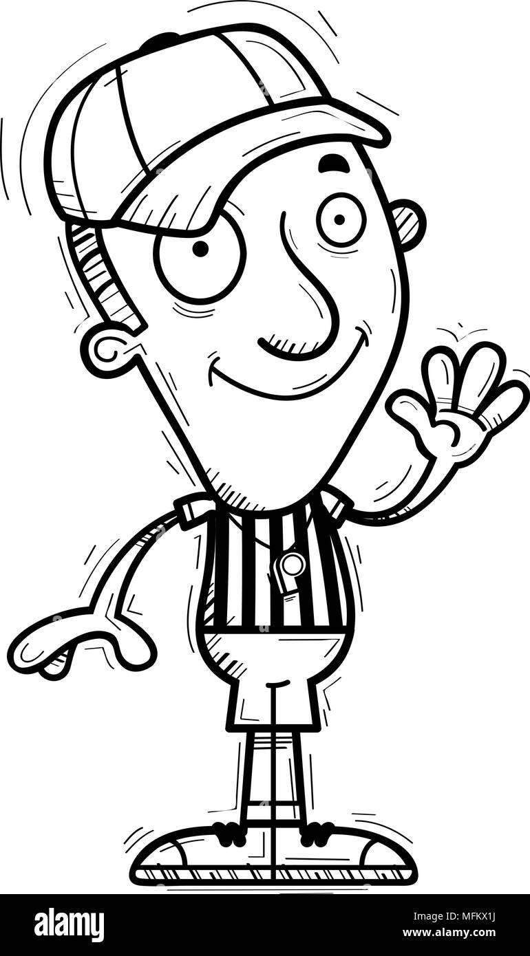 A cartoon illustration of a man referee waving Stock Vector Image & Art ...