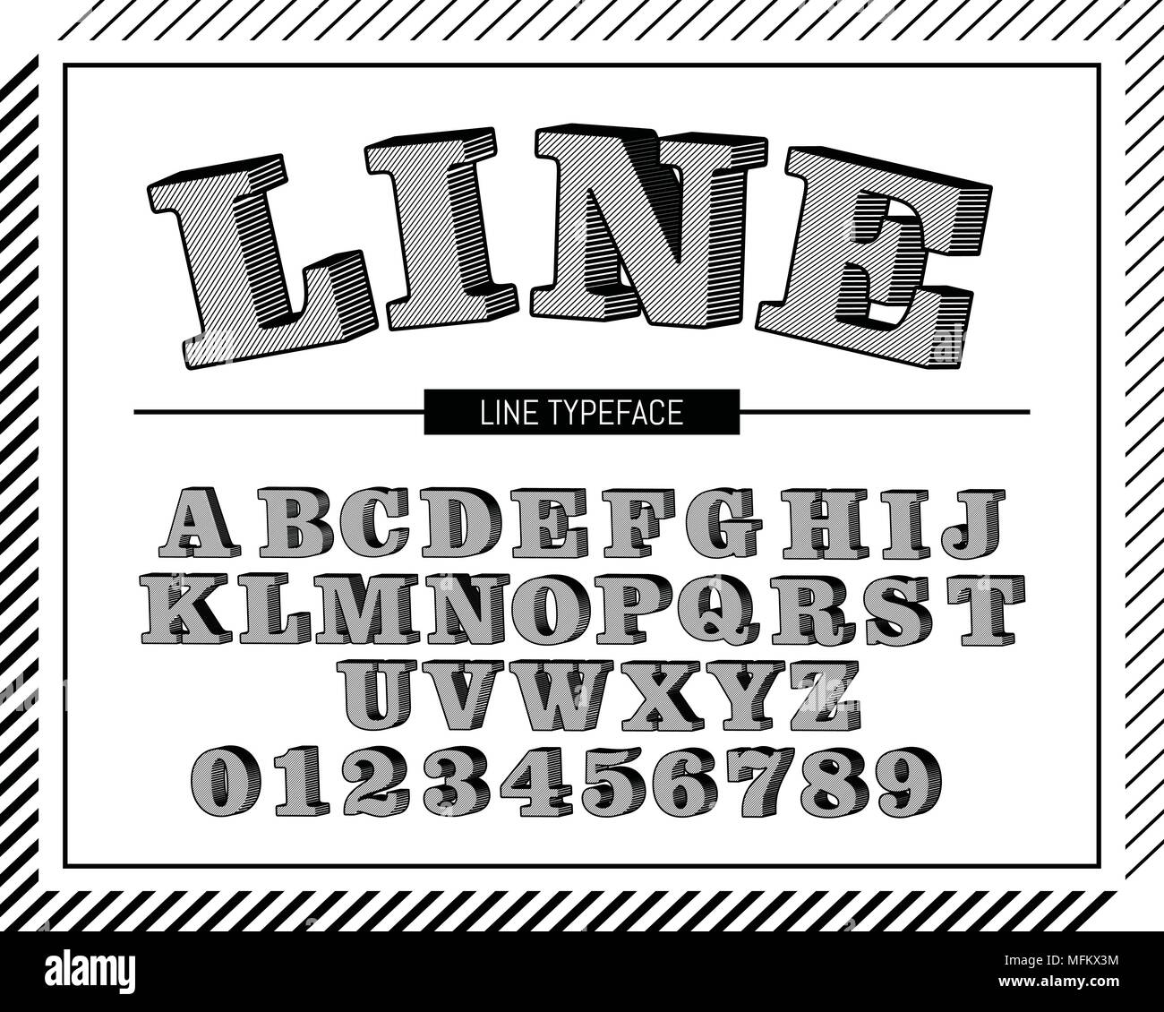 Retro alphabet Black and White Stock Photos & Images - Alamy
