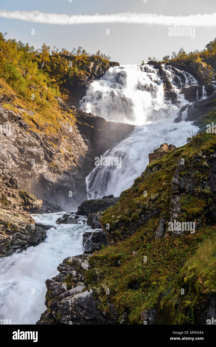 Kjosfossen, incredible waterfall of Norway Stock Photo - Alamy