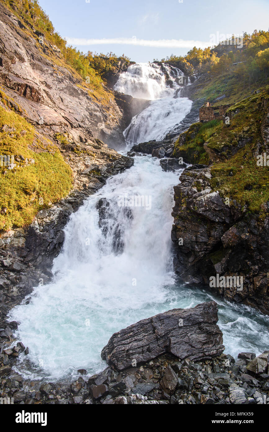 Kjosfossen, incredible waterfall of Norway Stock Photo - Alamy