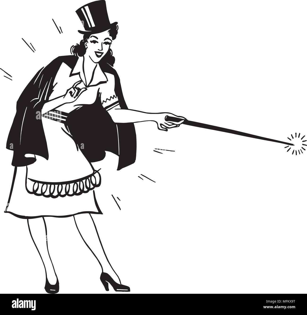 Woman Magician Clip Art