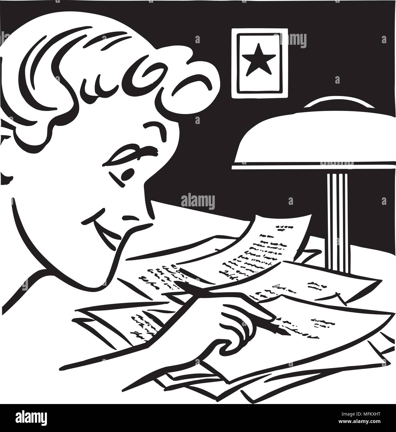 Lady writing a letter hi-res stock photography and images - Alamy