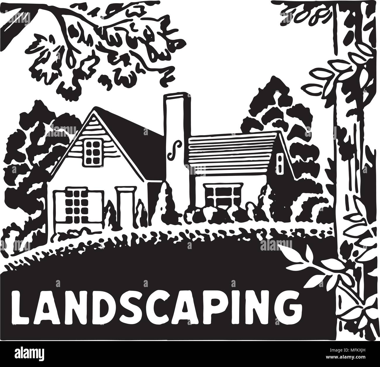 Lawns landscaping Stock Vector Images - Alamy
