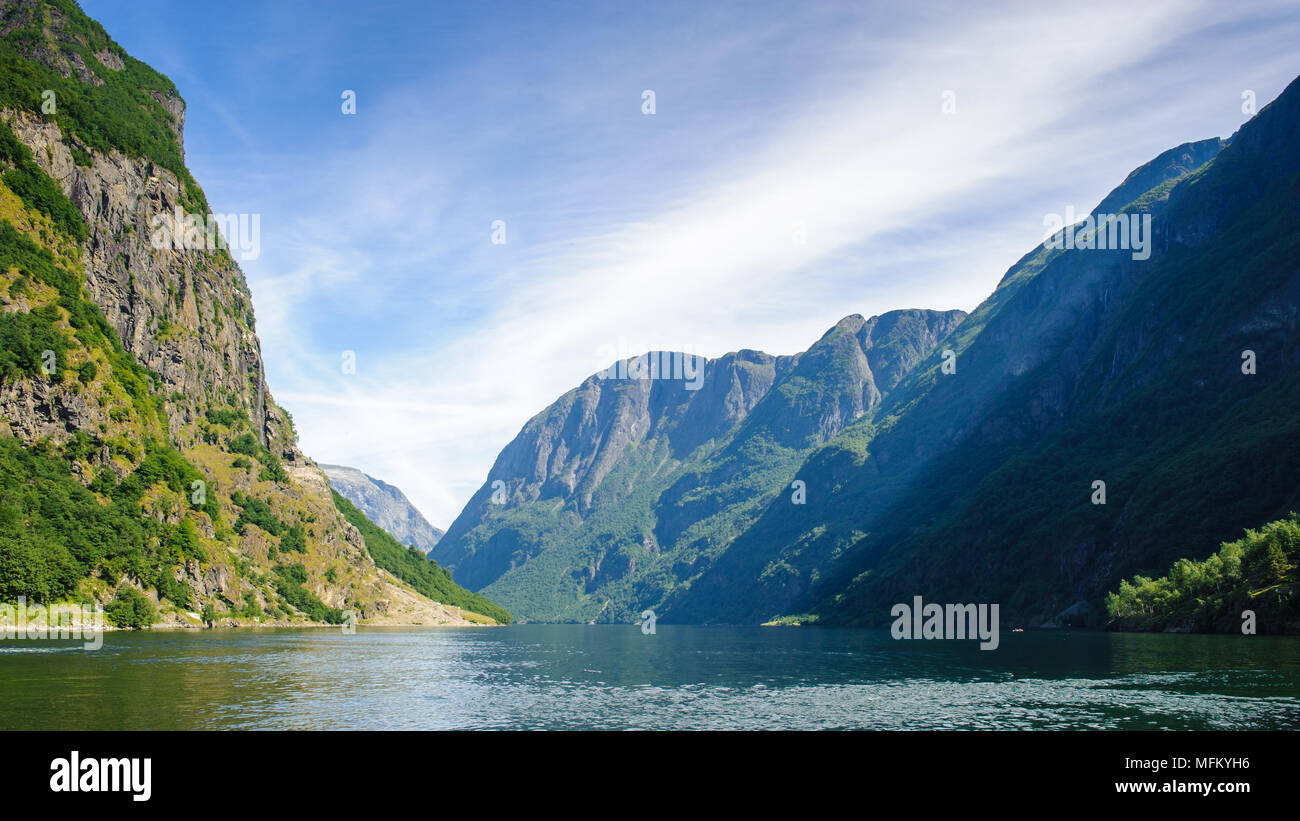 Sognefjord, the largest fjord in Norway, and the third longest in the ...