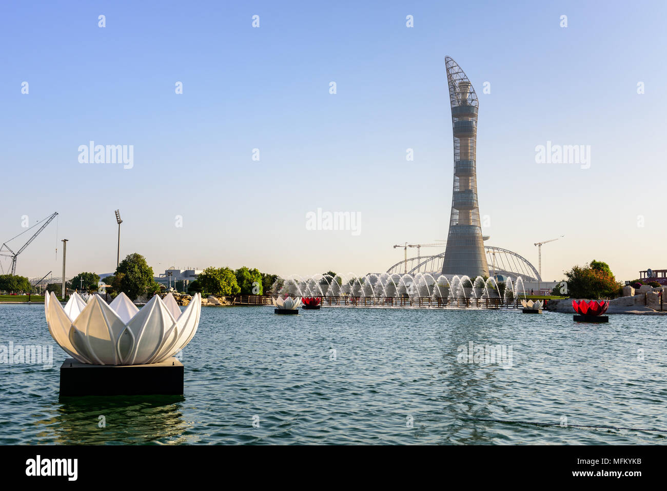 Aspire Park in Doha, Qatar Stock Photo - Alamy