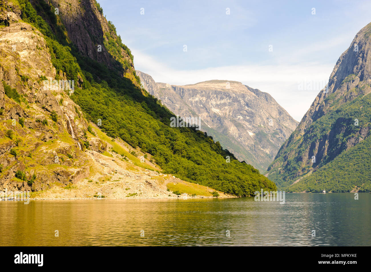 Mountains of the Sognefjord of Norway Stock Photo - Alamy
