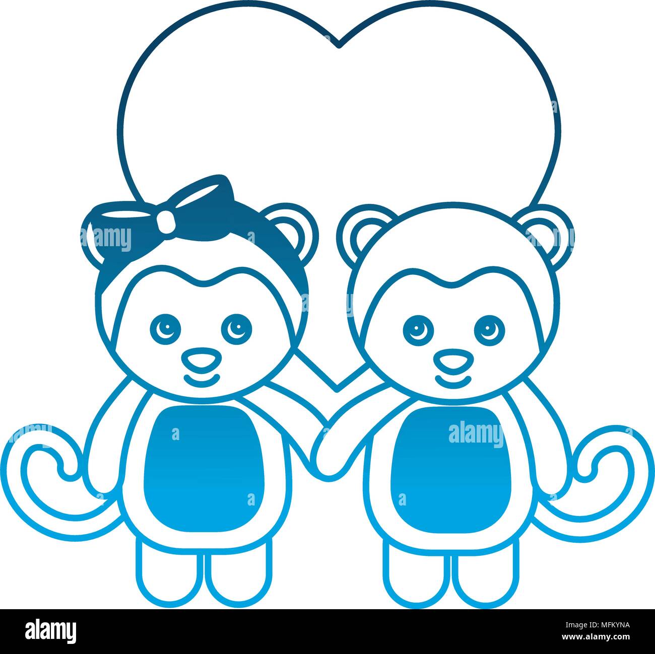 Monkey holding heart hi-res stock photography and images - Alamy