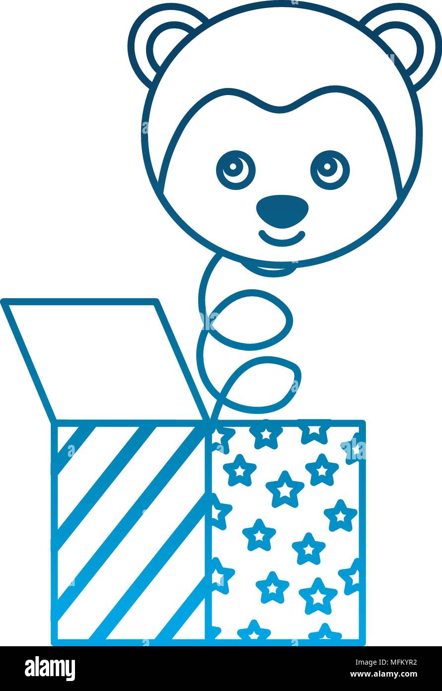 Monkey box Stock Vector Images - Alamy