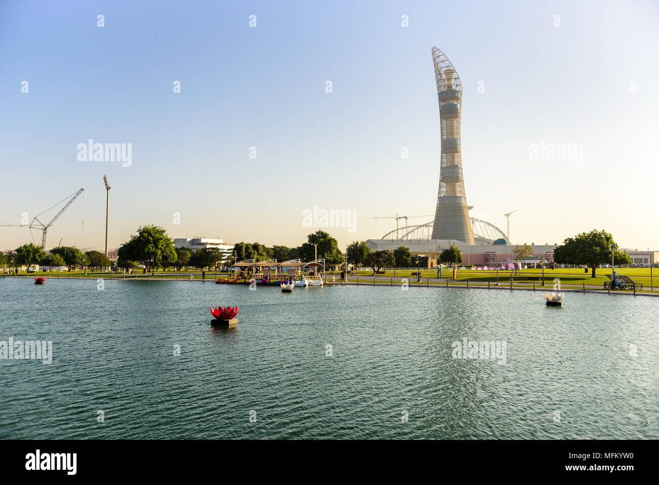 Aspire Park in Doha, Qatar Stock Photo - Alamy