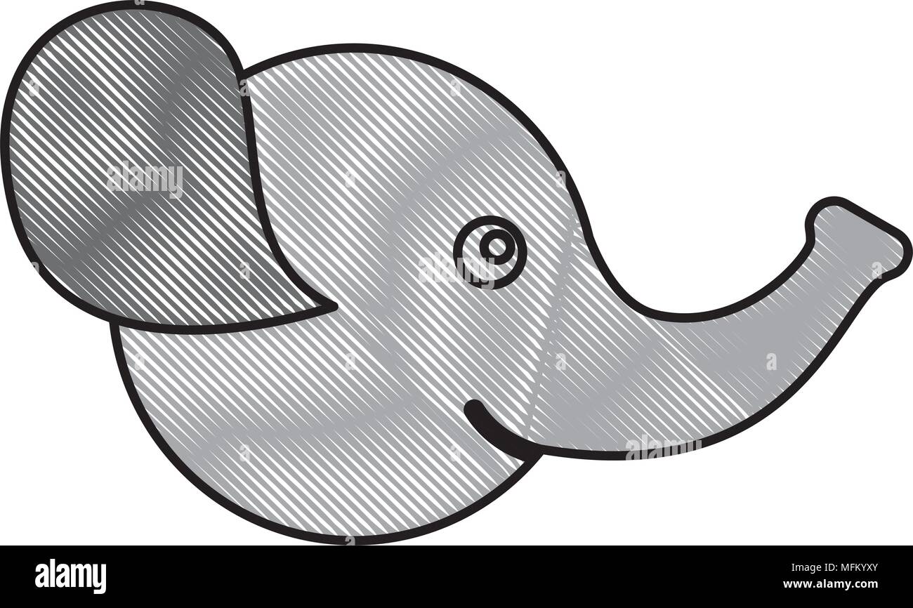 cute head baby elephant profile Stock Vector Image & Art - Alamy